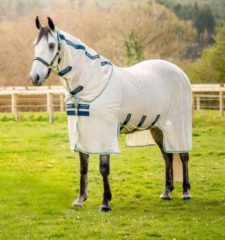 Amigo Bug Buster Fly Sheet Chalk/Navy & Blue Haze – TRI Equestrian
